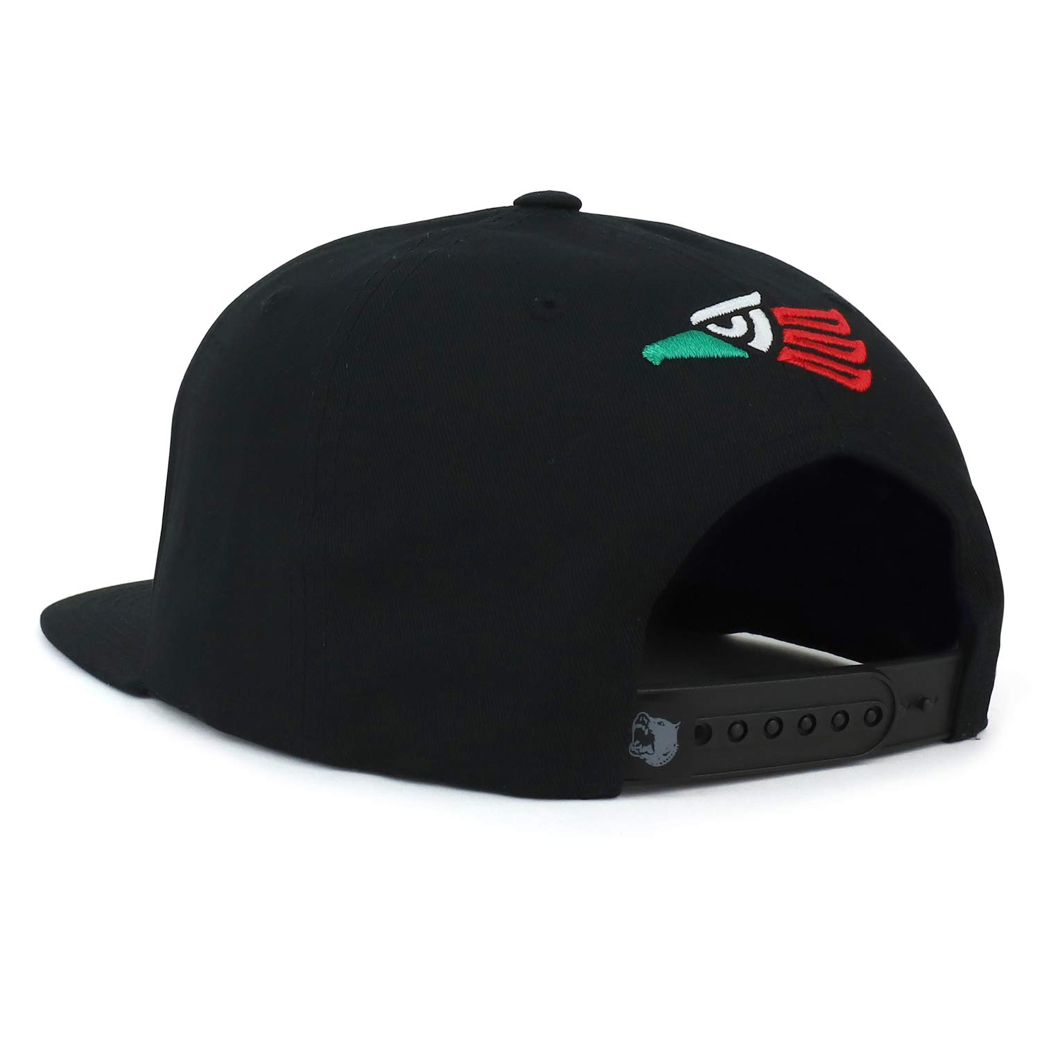 Trendy Apparel Shop Hecho En Mexico Eagle 3D Embroidered Snapback Cap - BLACK BLACK