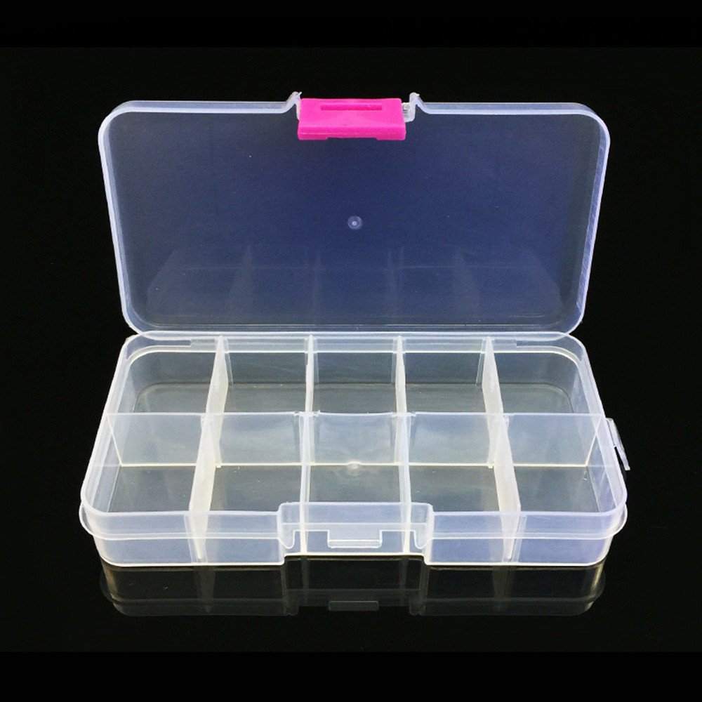 Zerlibeaful Tackle Organizer Bulk Case Storage Fishing Box Gear Fishing Tackle Box with Accessories (White, One Size)