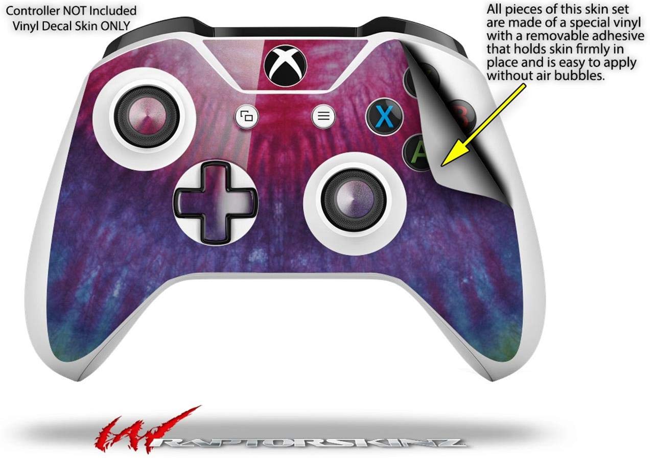 WraptorSkinz Decal Vinyl Skin Wrap compatible with XBOX One S / X Controller - Tie Dye Pink and Purple Stripes (CONTROLLER NOT INCLUDED)