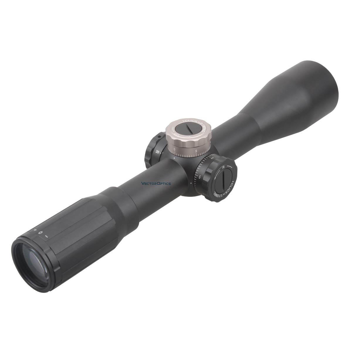 TAC Vector Optics Marksman 10x44 Hunting Long Eye Relief Varmint Riflescope Sight with Rangefinder Glass Reticle 30mm Mount Ring