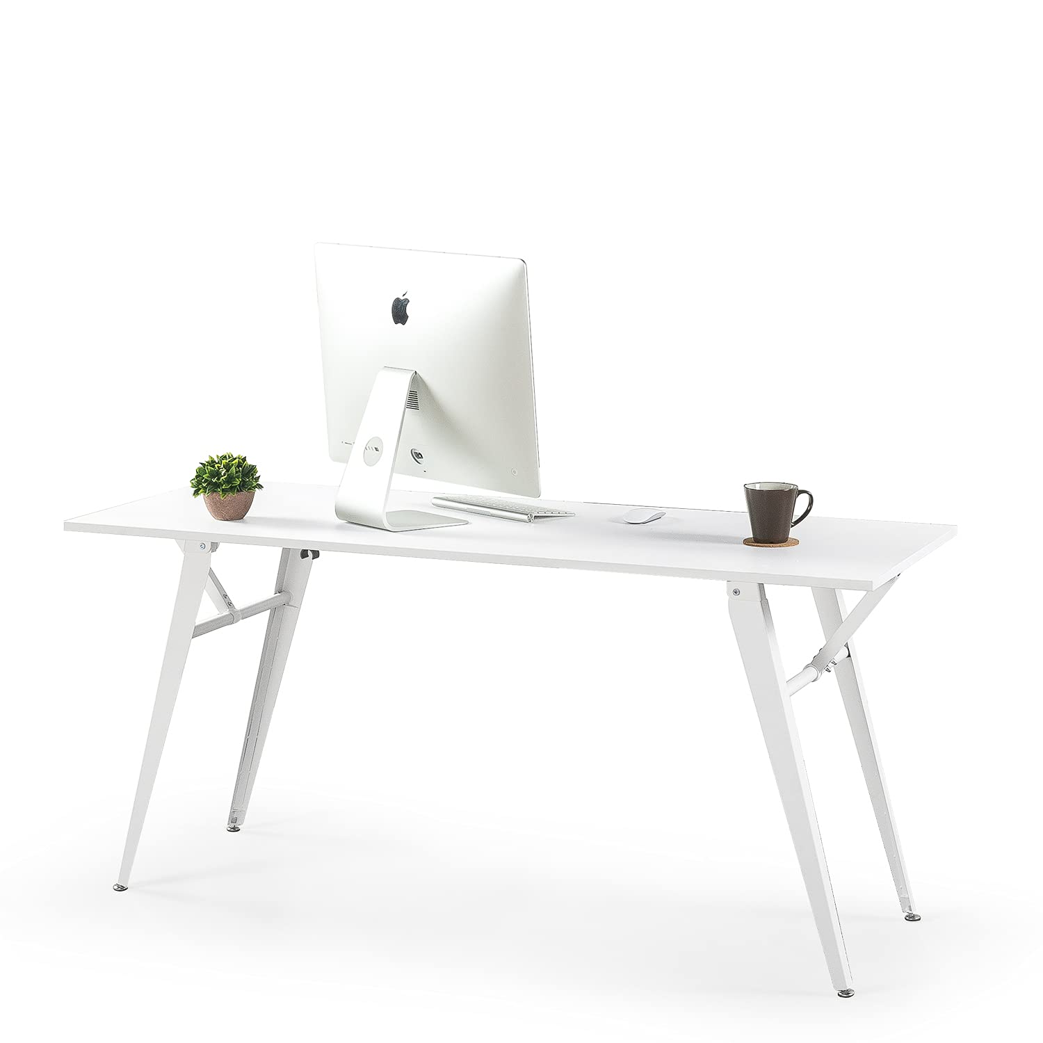 ZINUS Lindy 63 Inch Folding Desk / Multipurpose Folding Table / Office Desk / Computer Workstation / Water-Resistant Finish / Zero Assembly