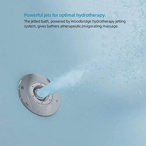 WOODBRIDGE 71" x 31.5" Water Jetted and Air Bubble Freestanding Bathtub, Whirlpool Tub
