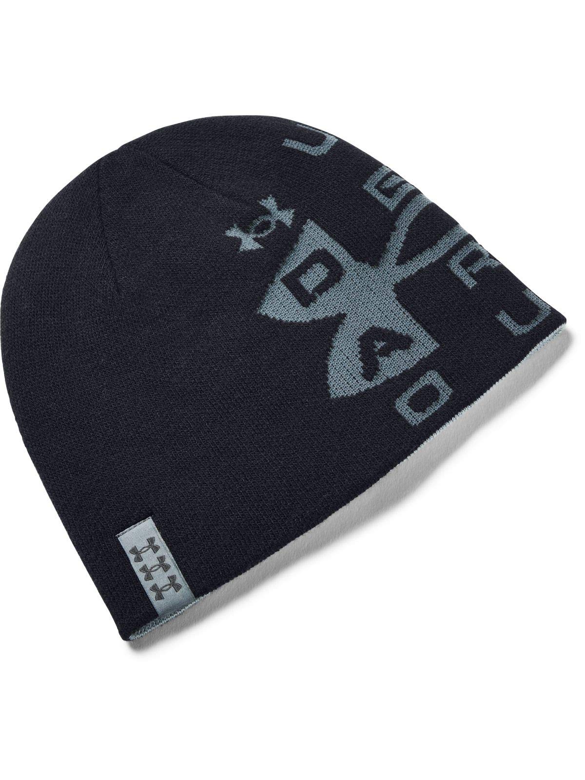Under Armour Men's Billboard Reversible Beanie, Black (001)/Pitch Gray, One Size Fits All