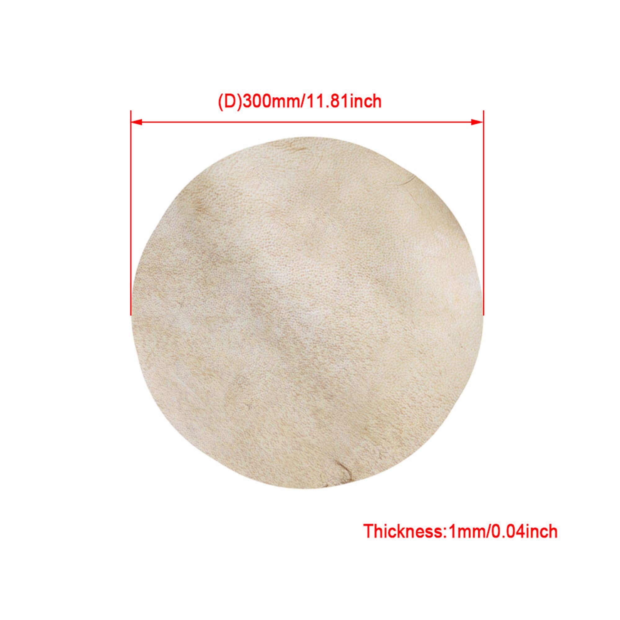 Yibuy 8 Inches African Tambourine Drum Head Goat Skin Replacement Parts Yellow