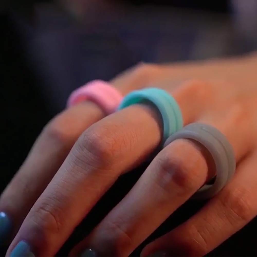 ZZ ZINFANDEL Glow in the Dark Silicone Ring Silicone Wedding Ring for Women Silicone Rubber Wedding Bands…