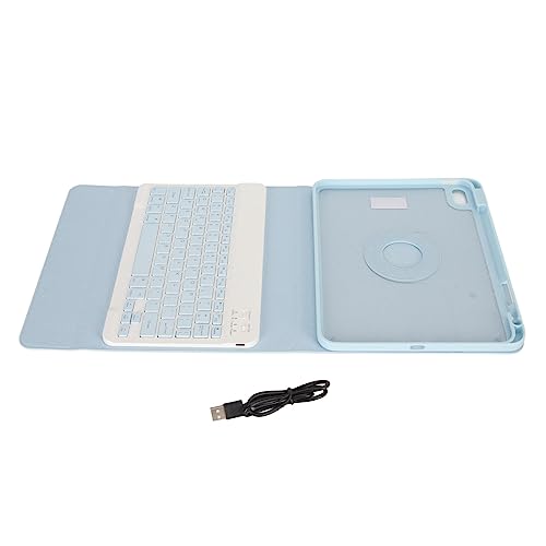 Yitre Tablet Keyboard, Magnetic PU Leather PC Portable Keyboard 180mAh Battery Pen Holder for 2022 Tablet with Case (Blue)