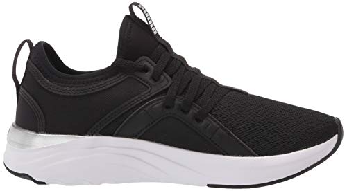 PUMA Women's SOFTRIDE Sophia Running Shoe, Animal Black-Metallic Silver, 9.5