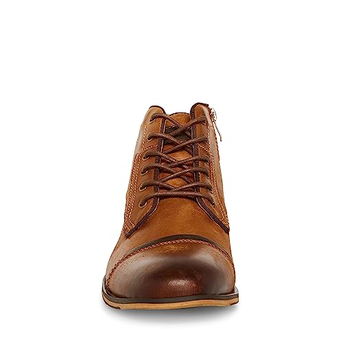 Steve Madden Men's Jefries Combat Boot, Dark tan, 10