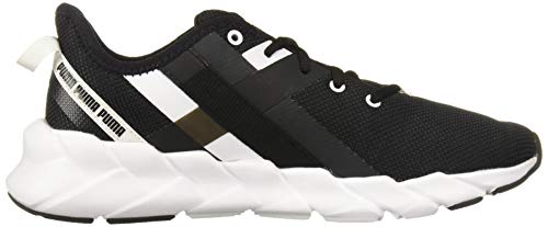 PUMA Women's Weave XT Sneaker, Black White, 9.5 M US