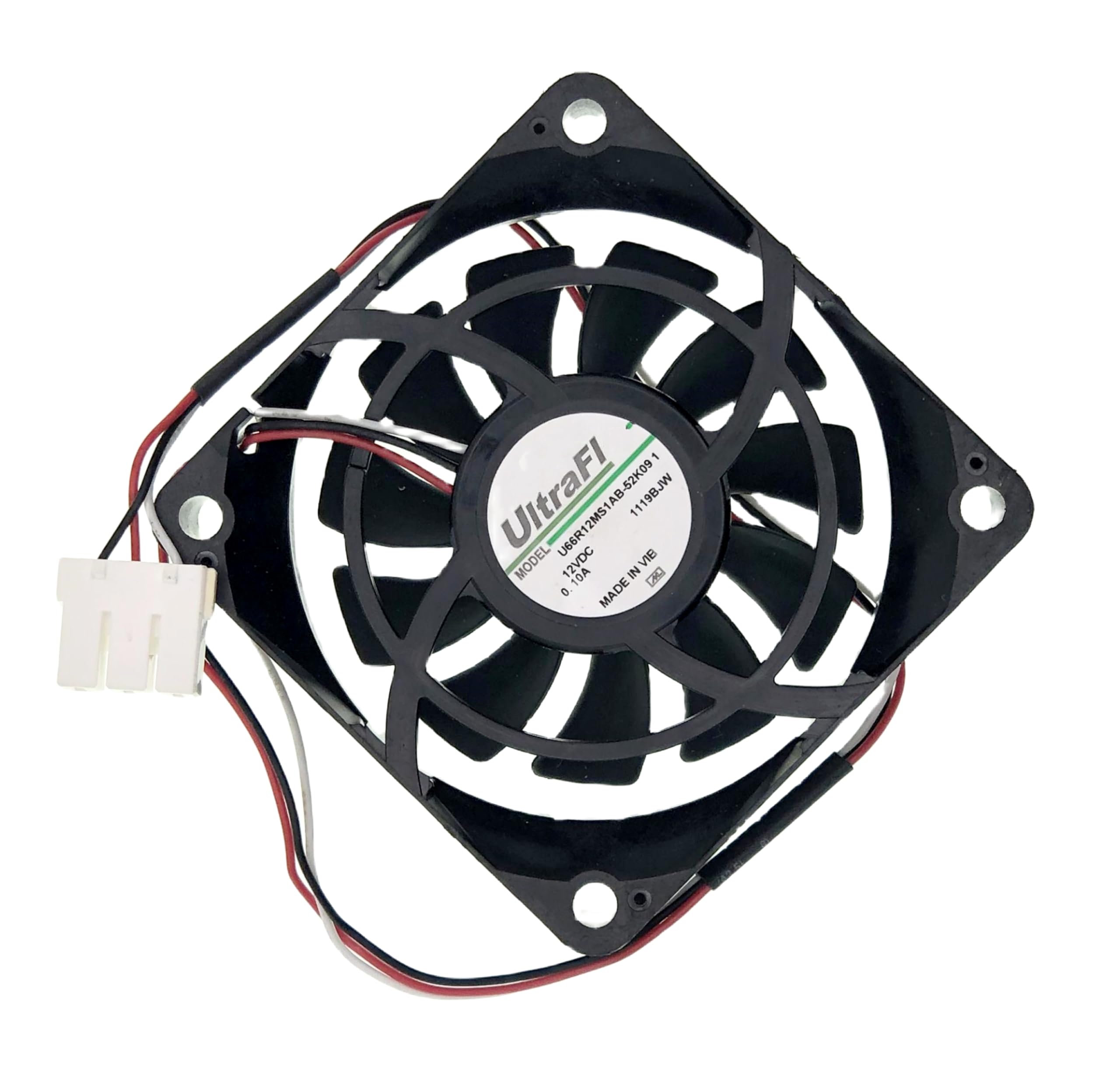 U66R12MS1AB-52K09 DA31-00070E Refrigerator Ice Maker Fan Motor for Samsung Refrigerator, DC12V 0.10A,Model Specific Not Universal, Check The Model Number, Picture and Ports.