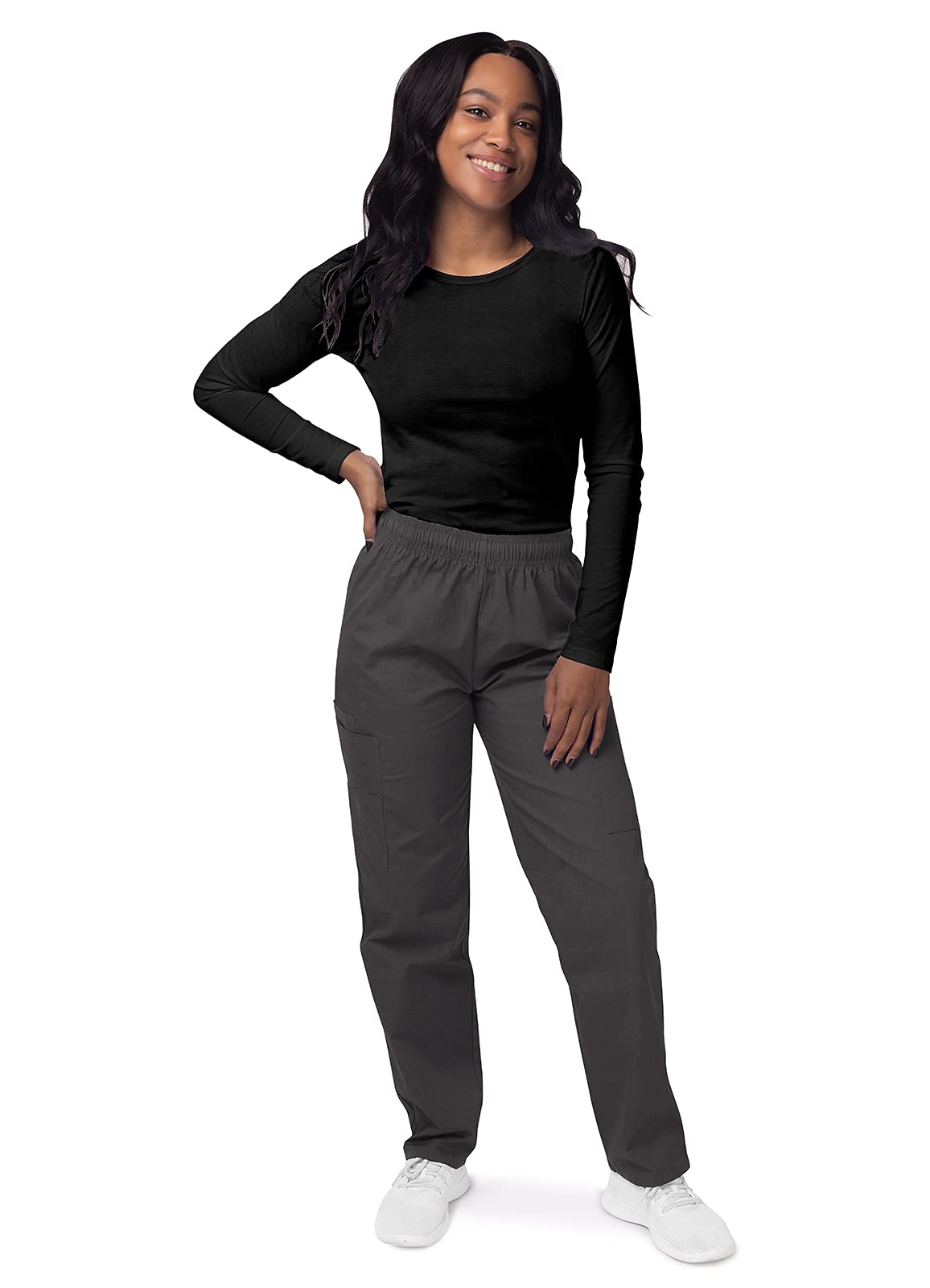 Sivvan Scrubs for Women - Long Sleeve Comfort Underscrub Tee - S8500 - Black - S