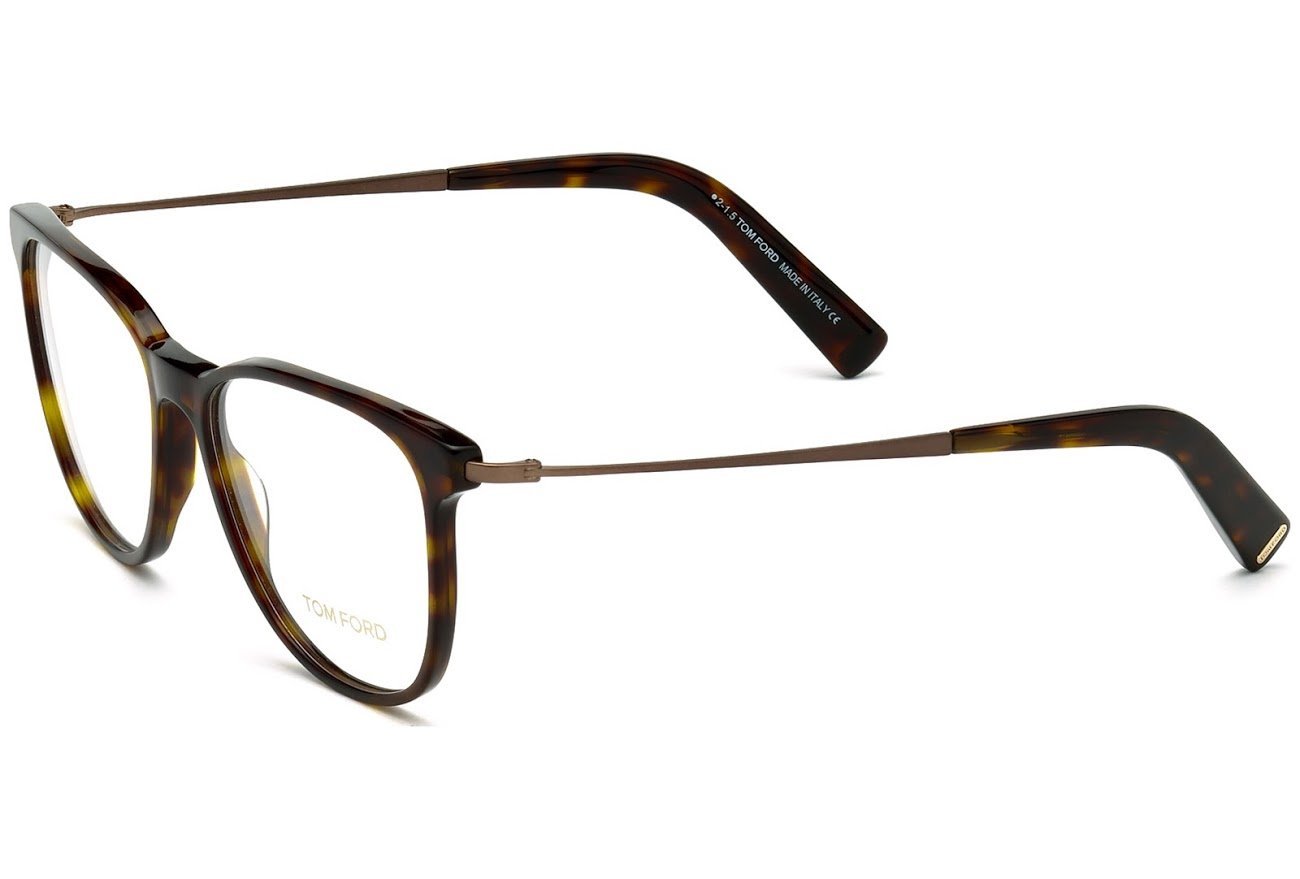 Tom Ford Oval Eyeglasses TF5384 052 Dark Havana/Brown 51mm FT5384