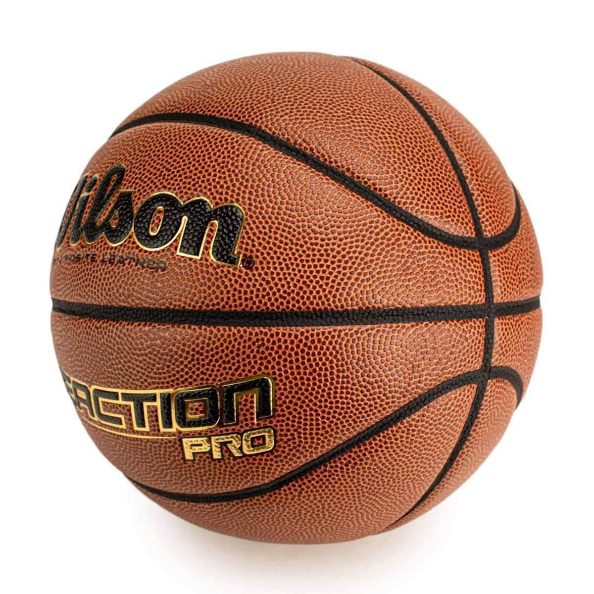 WILSON Men's Reaction Pro Basketball, Brown, 7