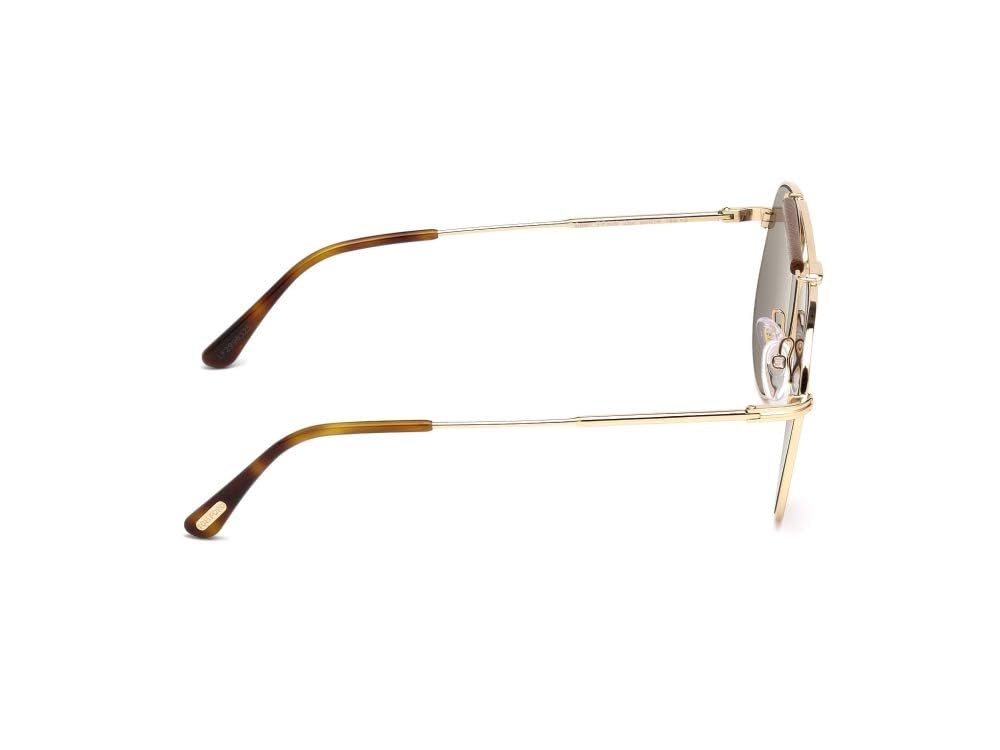 Tom Ford Sean FT0536 28Z Unisex Rose Gold & Pink Mirror Lens Aviator Sunglasses