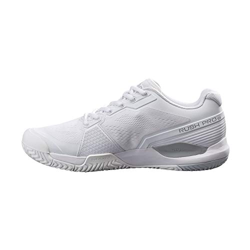 Wilson Men's Rush PRO 3.5 Tennis Shoe, White/White/Pearl Blue, 9