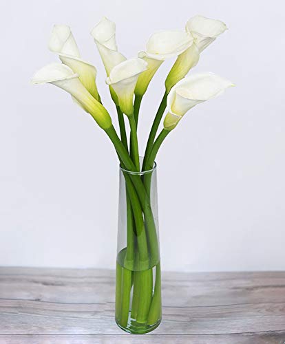 White Calla Lilies Fresh Flower Bouquet with Vase | Designed by Arabella Bouquets | Flowers for Mother's Day Get Well, Sympathy, Romance