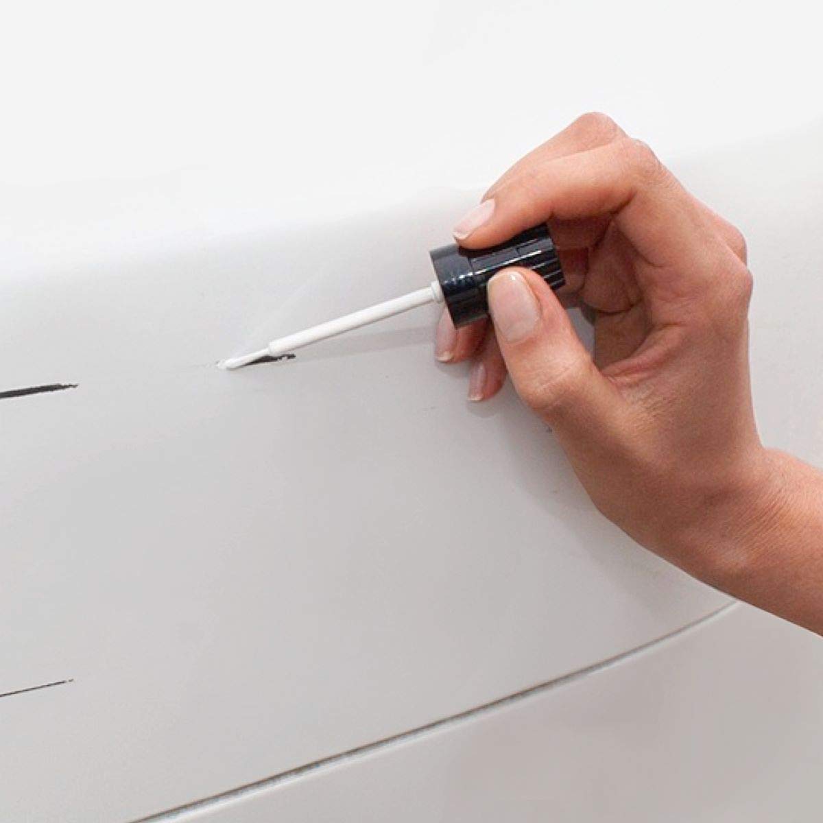 TouchUpDirect Z1/M6887 Oxford White Compatible with Ford Exact Match Touch Up Paint Brush - Essential Kit