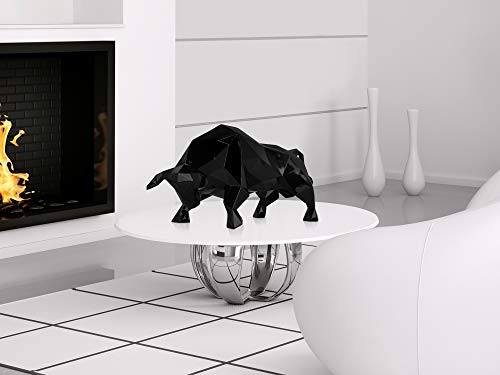 World Art TW60949 Resin Sculpture 'Faceted Bull', H25 x L48 x S23 cm, Multi-Coloured