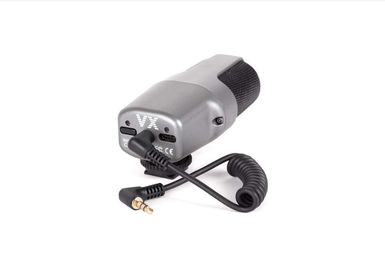 Wooden Camera VX Skateboard Camera Microphone | Digital Signal Processor | Clearly Record Action Sports Sounds | Include 3.5mm TRS Coiled Cable | 48 Hours Battery Operation