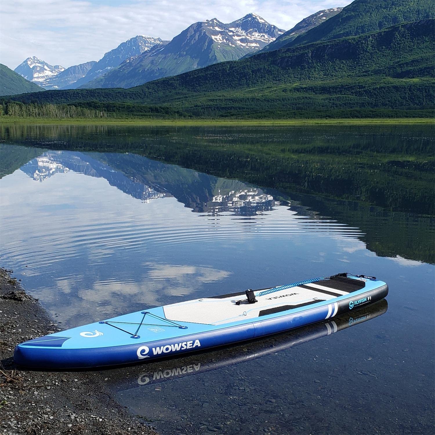 WOWSEA Flyfish F1 Inflatable Paddle Board, Durable and Stable Racing SUP Board, Surfing & Exploring Paddleboard with Accessories Kit, Nice Choice for Aquatic Exercise and Teaching