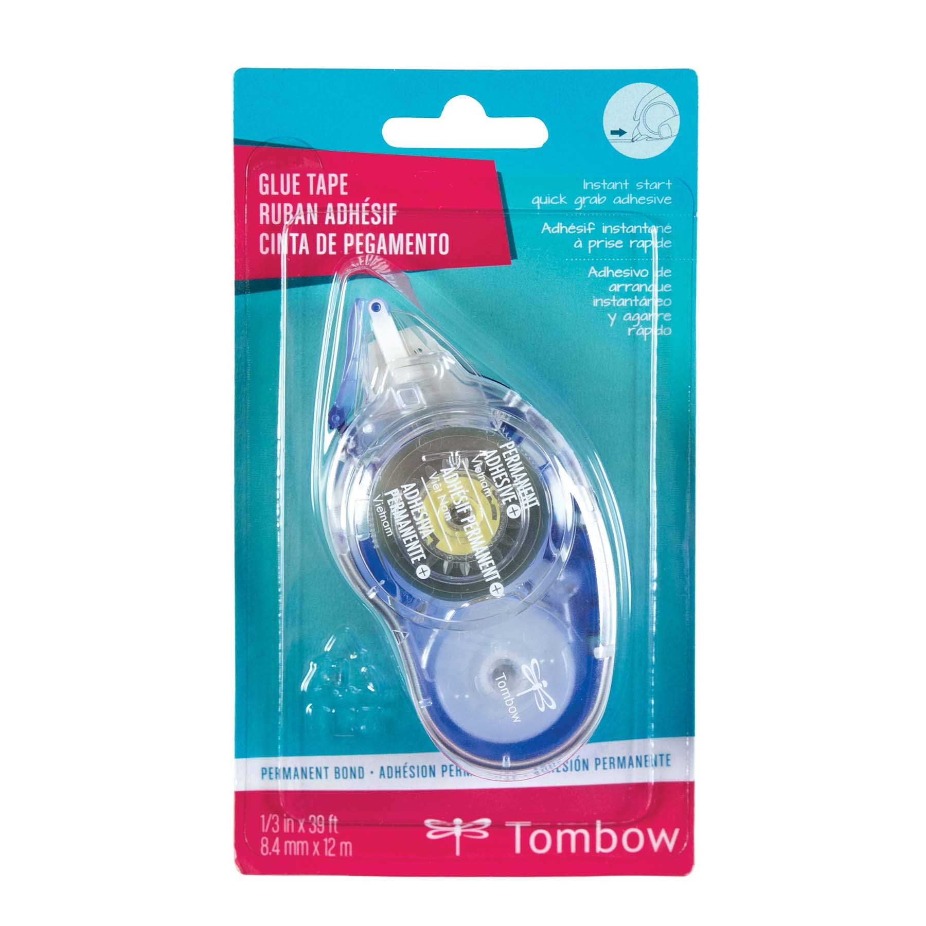 Tombow 62165 MONO Adhesive + Permanent, 1-Pack. Easy to Use Applicator for Strong, Permanent Bond