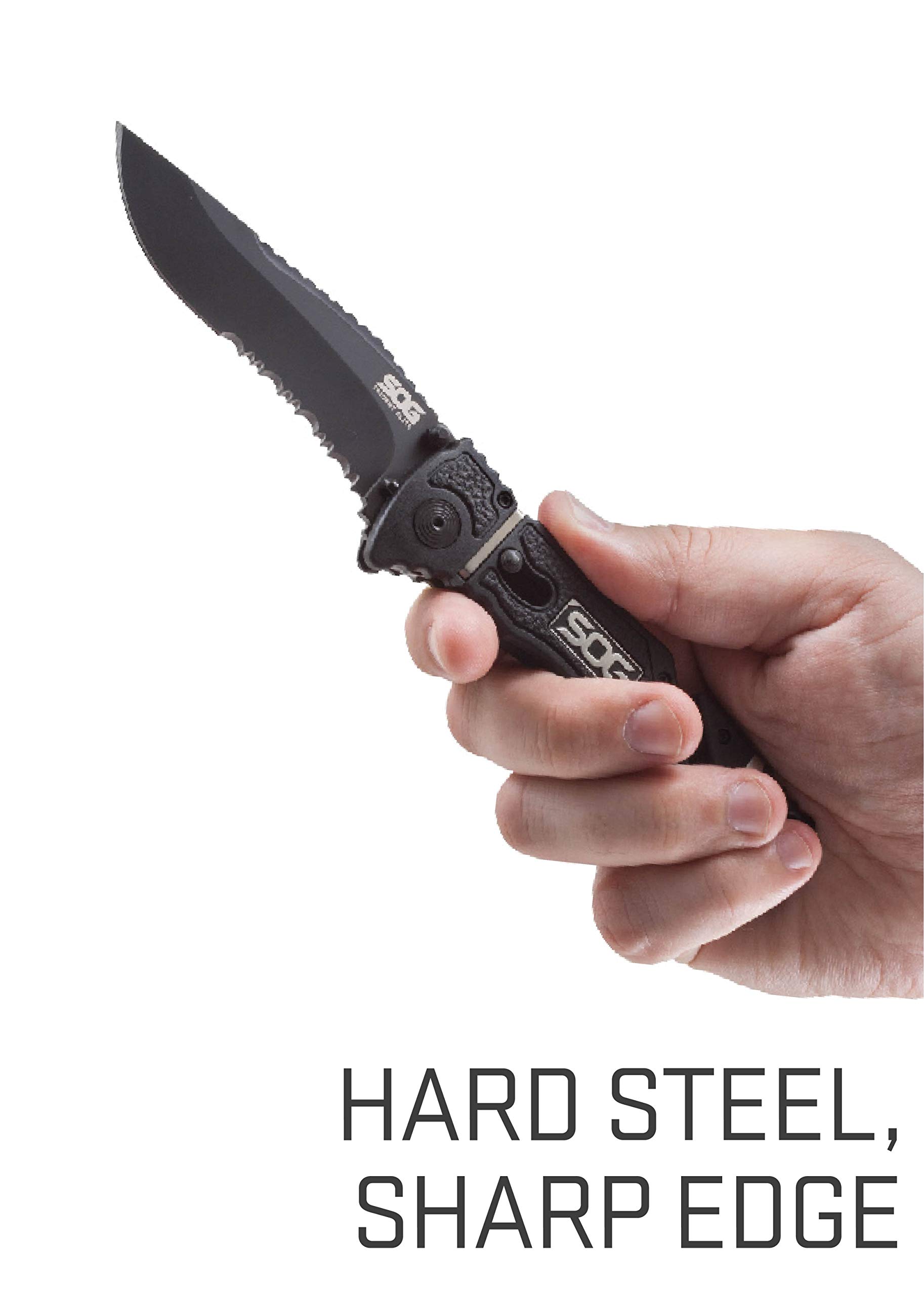 SOG Folding Pocket Knife - Trident Elite Tactical, Stainless Steel