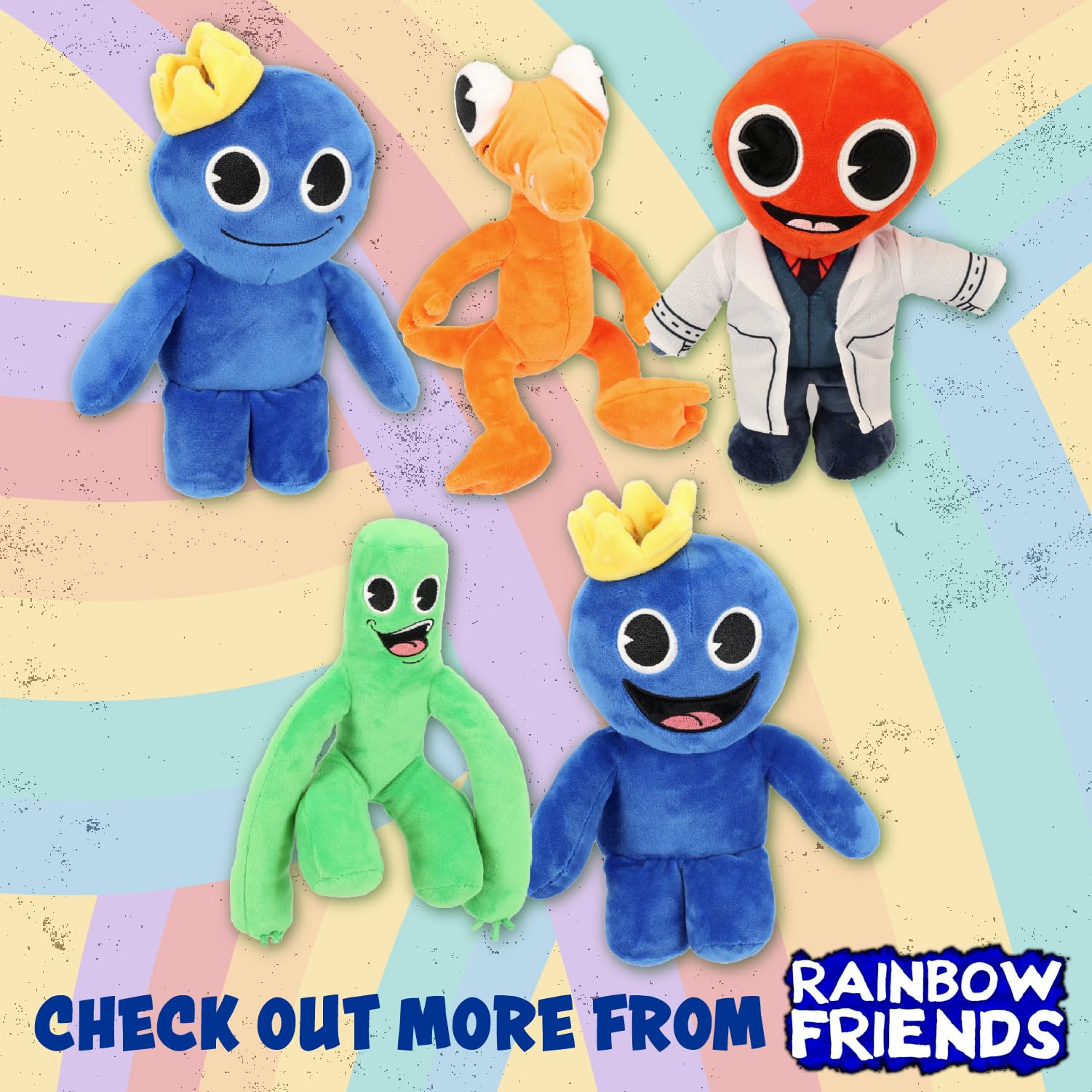 UCC Distributing Rainbow Friends Red Friend Scientist, 8" Stuffed Animal Plush Toy