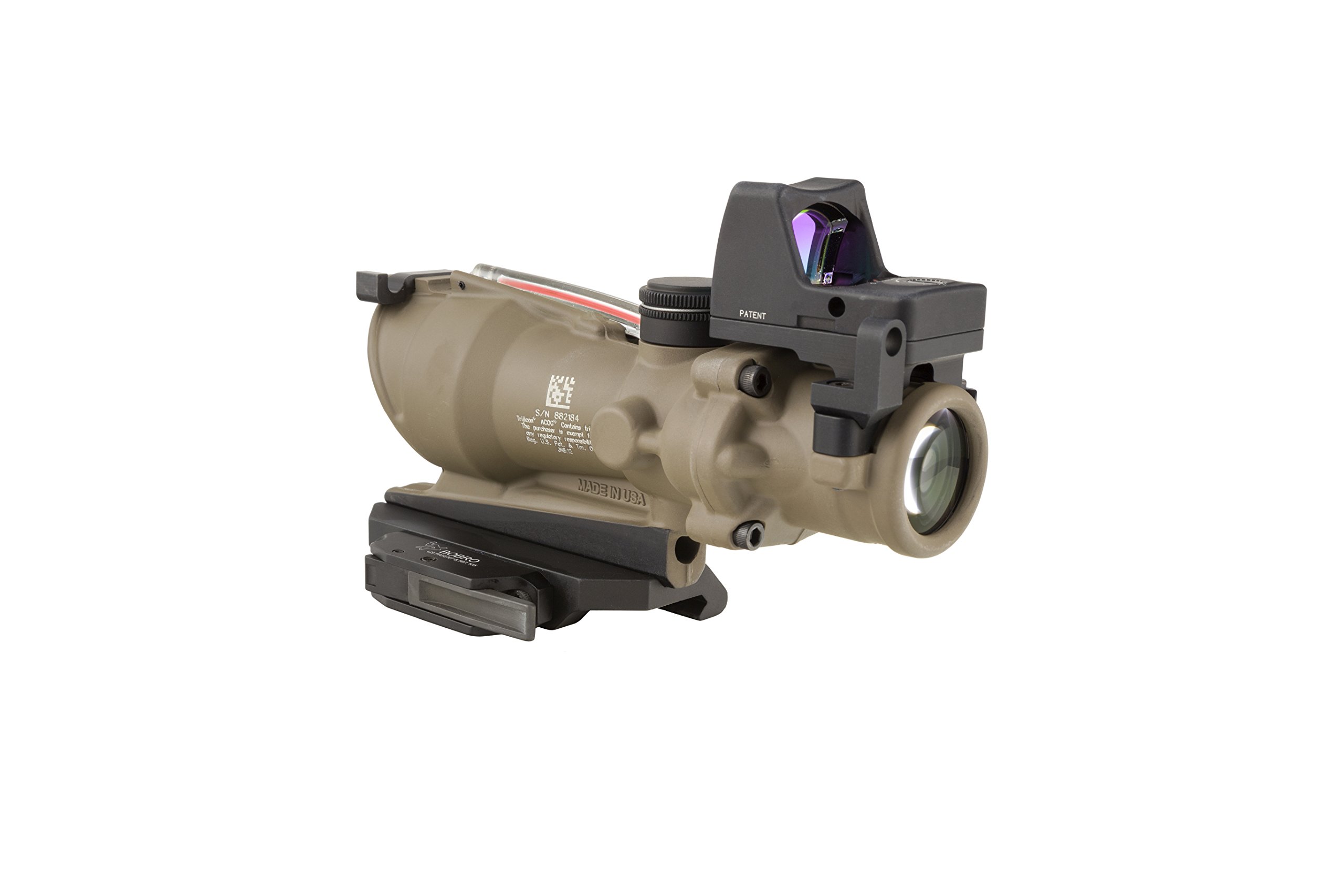 Trijicon 4x32mm ACOG Dual Illumination Red Crosshair Reticle with 3.25 MOA RMR Sight Flat Dark Earth Optics