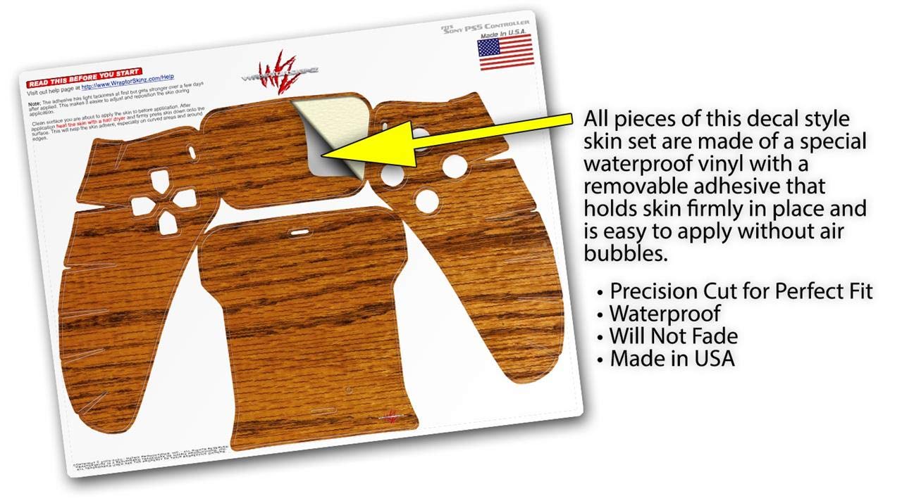 WraptorSkinz Skin Wrap compatible with Sony PS5 DualSense Controller Wood Grain - Oak 01 (CONTROLLER NOT INCLUDED)