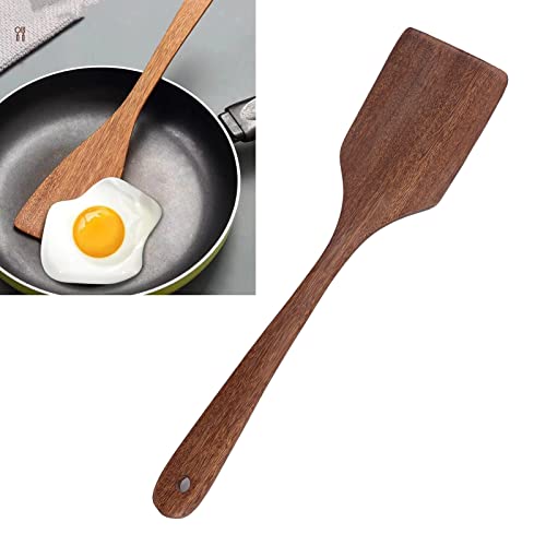 VTOSEN Wooden Spoon Exquisite Textured Lightweight Cooking Spatula & Paddle Set,Wooden Spoons for Cooking, Kitchen Supplies, Gift for Kitchen(33.5CM)