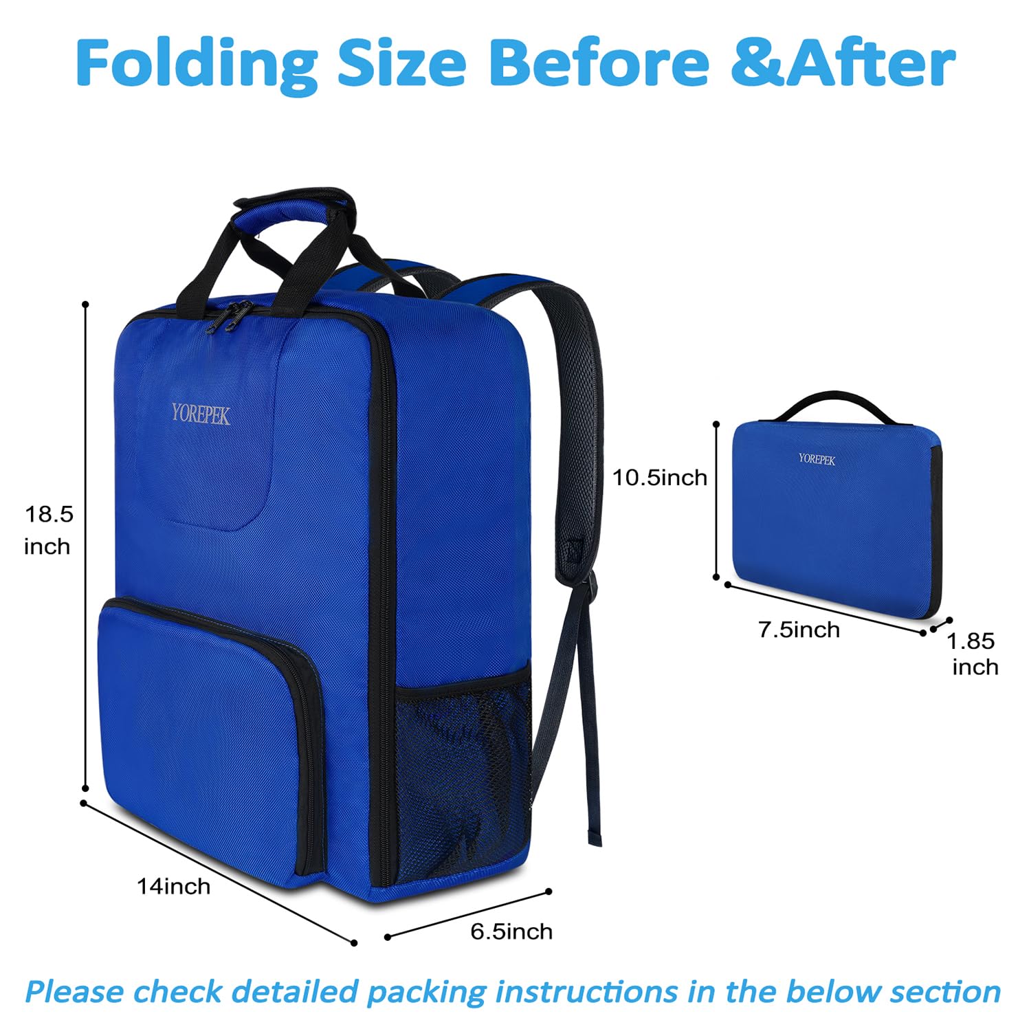 Stroller Travel Bag for Airplane Compatible with All GB Pockit Stroller, Foldable Stroller Storage Bag with Pockets for Baby Travel Essential, Lightweight Stroller Travel Backpack for Airplane
