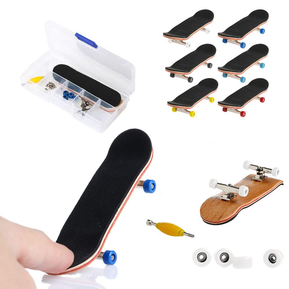 Wooden Finger Skateboard Deck Sport Games Mini Skateboard for Kids 1 Set