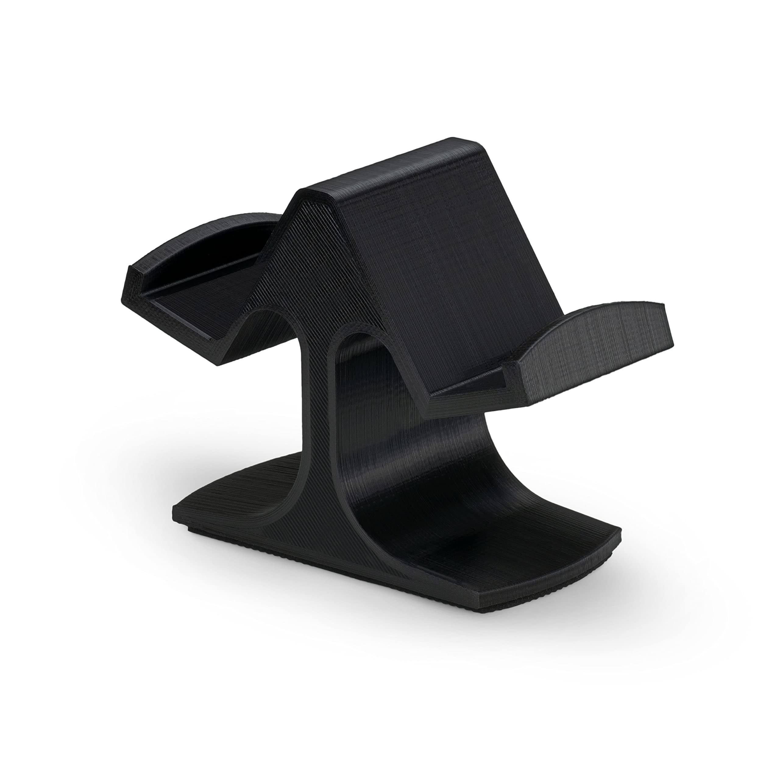 BRAINWAVZ Dual Game Controller Desktop Holder Stand - Universal Design for Xbox ONE, PS5, PS4, PC, Steelseries, Steam & More, Reduce Clutter UGDS-03 (Black)