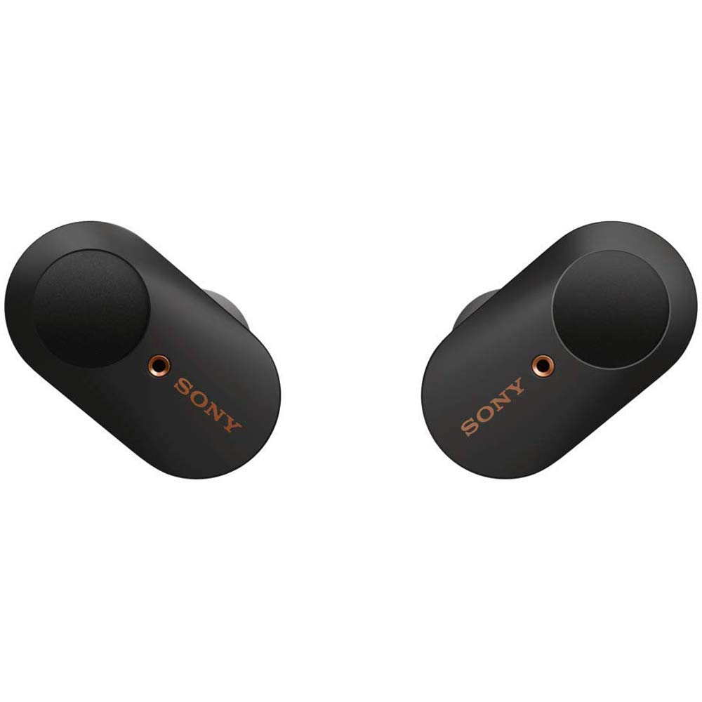 Sony WF-1000XM3 Truly Wireless Earbuds Headphones with Industry-Leading Noise Cancellation - Black WF-1000XM3/B with Charging Case Bundle Including Deco Gear Portable Charger + Headphone Cloth