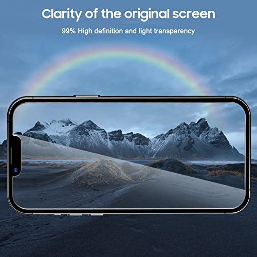 UniqueMe Compatible with iPhone 13 Pro Max Privacy Screen Protector, Tempered Glass and Camera lens Protector, Anti Spy [Easy Installation Frame] Bubble Free Case Friendly 2+2 Pack
