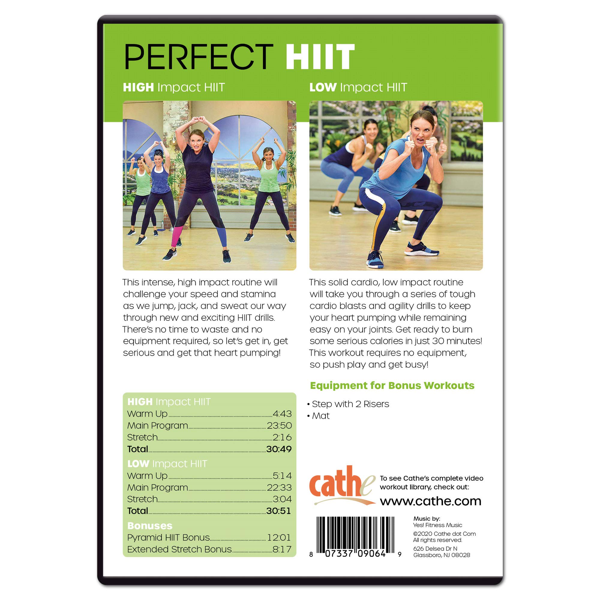 Cathe Perfect 30 Perfect HIIT Exercise DVD - Use These Two Time Efficient Workouts for Cardio Fitness, Aerobics,HIIT Workout Training, and Enjoy The Afterburn Effect