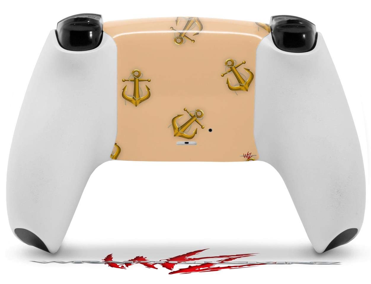 WraptorSkinz Skin Wrap compatible with Sony PS5 DualSense Controller Anchors Away Peach (CONTROLLER NOT INCLUDED)