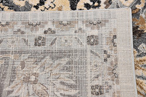 Unique Loom Tradition Collection Classic Southwestern Casual Design Area Rug (8' 4 x 8' 4 Square, Gray/ Ivory)