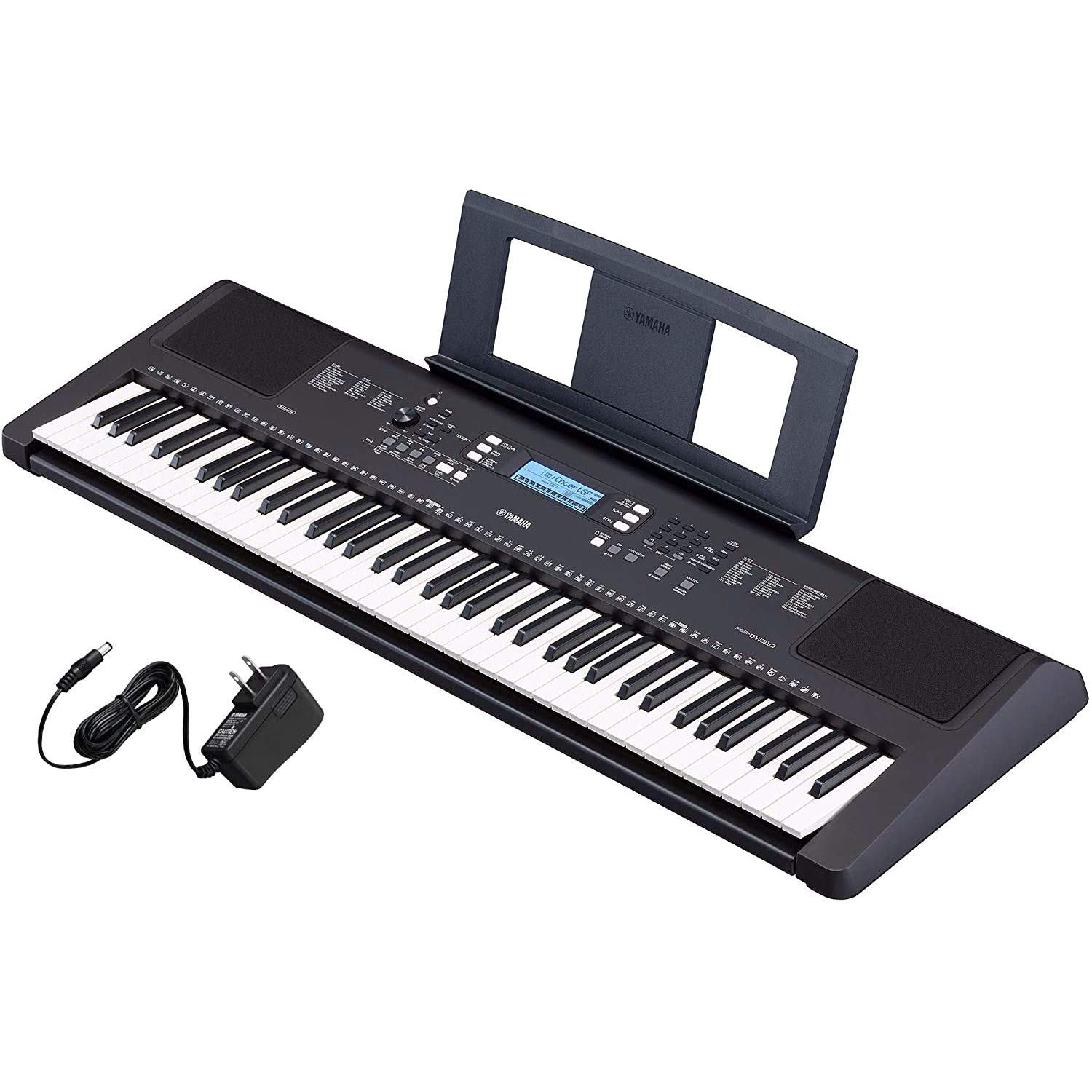 Yamaha PSREW310 76-Key Portable Digital Keyboard Bundle with Power Supply, Foot switch, Stereo Headphones, and 2-Year Extended Warranty