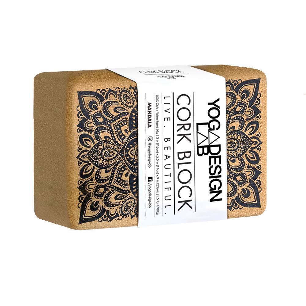 YOGA DESIGN LAB | The Cork Block | Eco Friendly Luxury | Superior Grip and Strength | Natural
