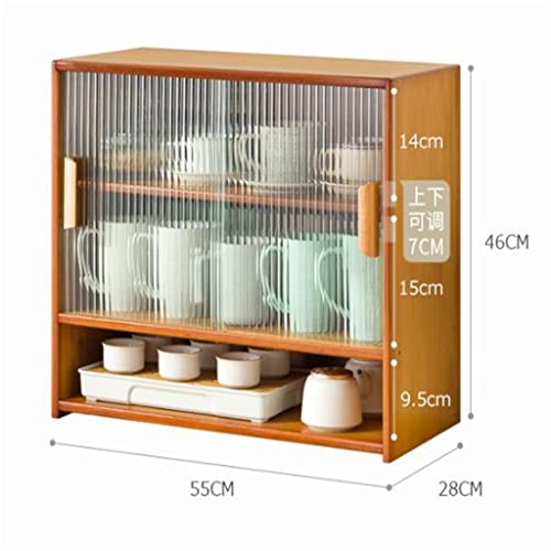 YASEZ Cup Storage Cabinet Tea Set Display Cabinet Kitchen Cup Rack Tableware Storage Cabinet