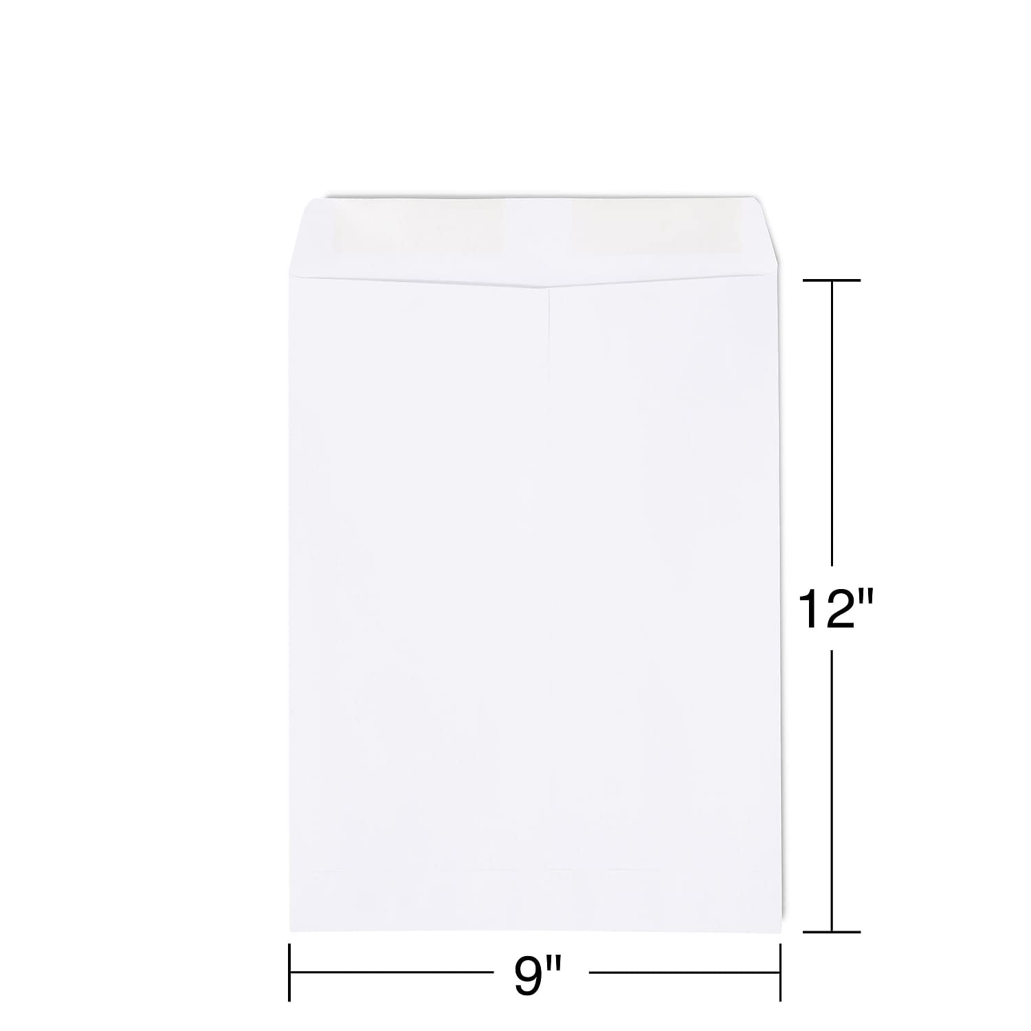 Staples 486949 Gummed Catalog Envelopes 9-Inch L X 12-Inch H White 250/Box (486949R)