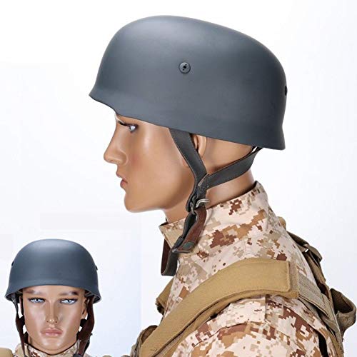 WWII Germany M38 Steel Paratrooper Helmet with Leather Liner Authentic Reproduction of War Time Original German Fallschirmjäger Helmet
