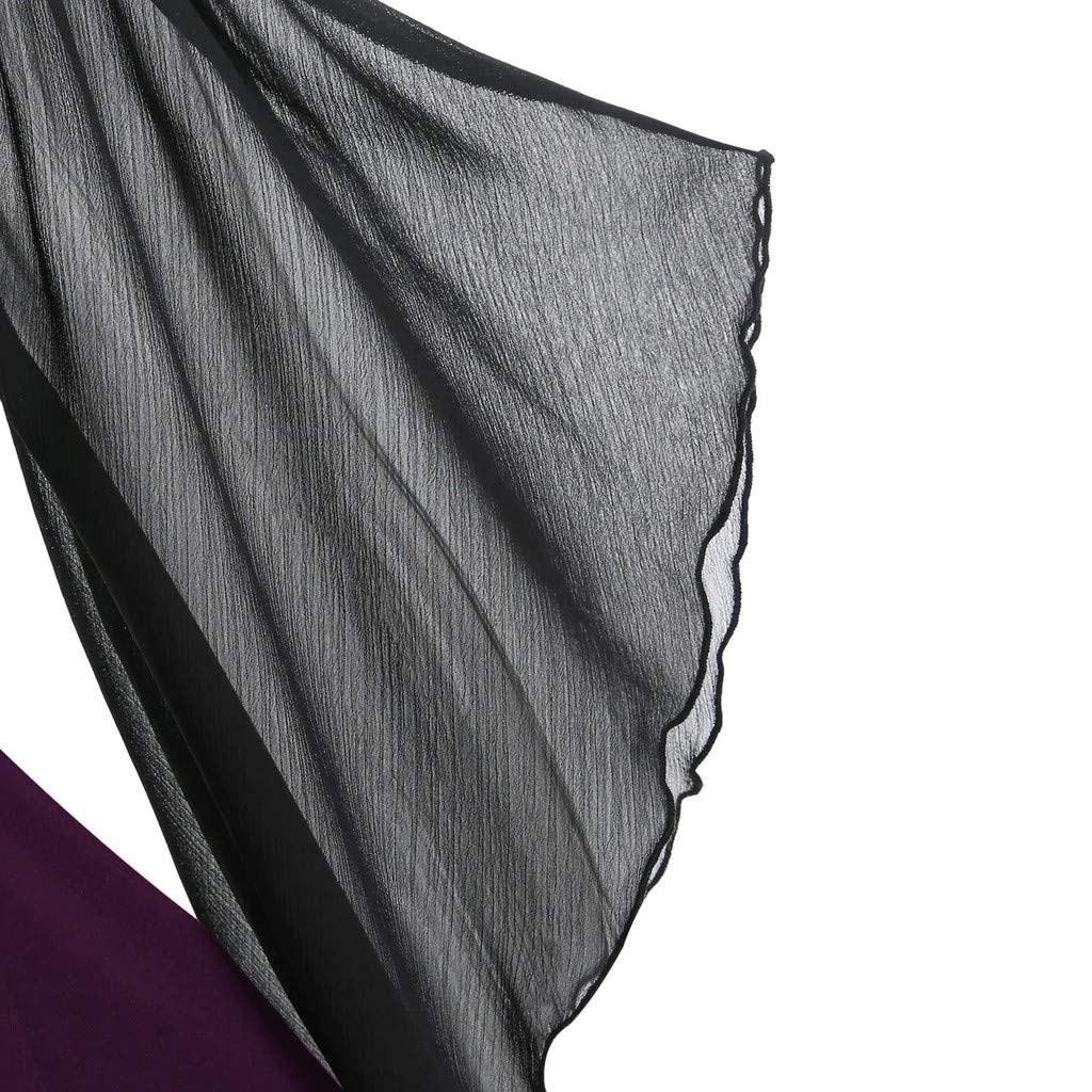 Women Gothic Criss Cross Lace Insert Butterfly Sleeve T-Shirt Plus Size Tops Purple