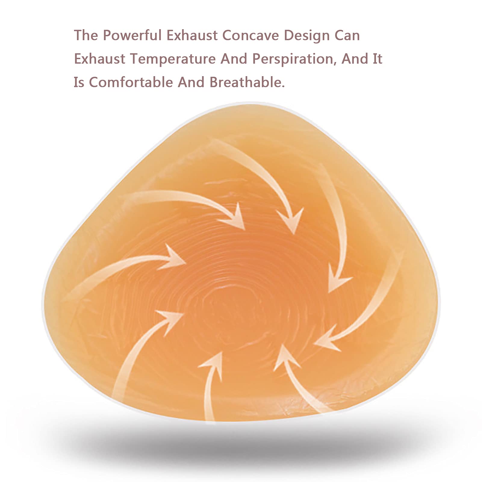 WRATX Triangular Concave-Bottom Silicone Prosthetic Breast Gland Bra Insert Fake Boob Bra Padding Fake Breast are Soft Touch Universal Confidence Booster 600g