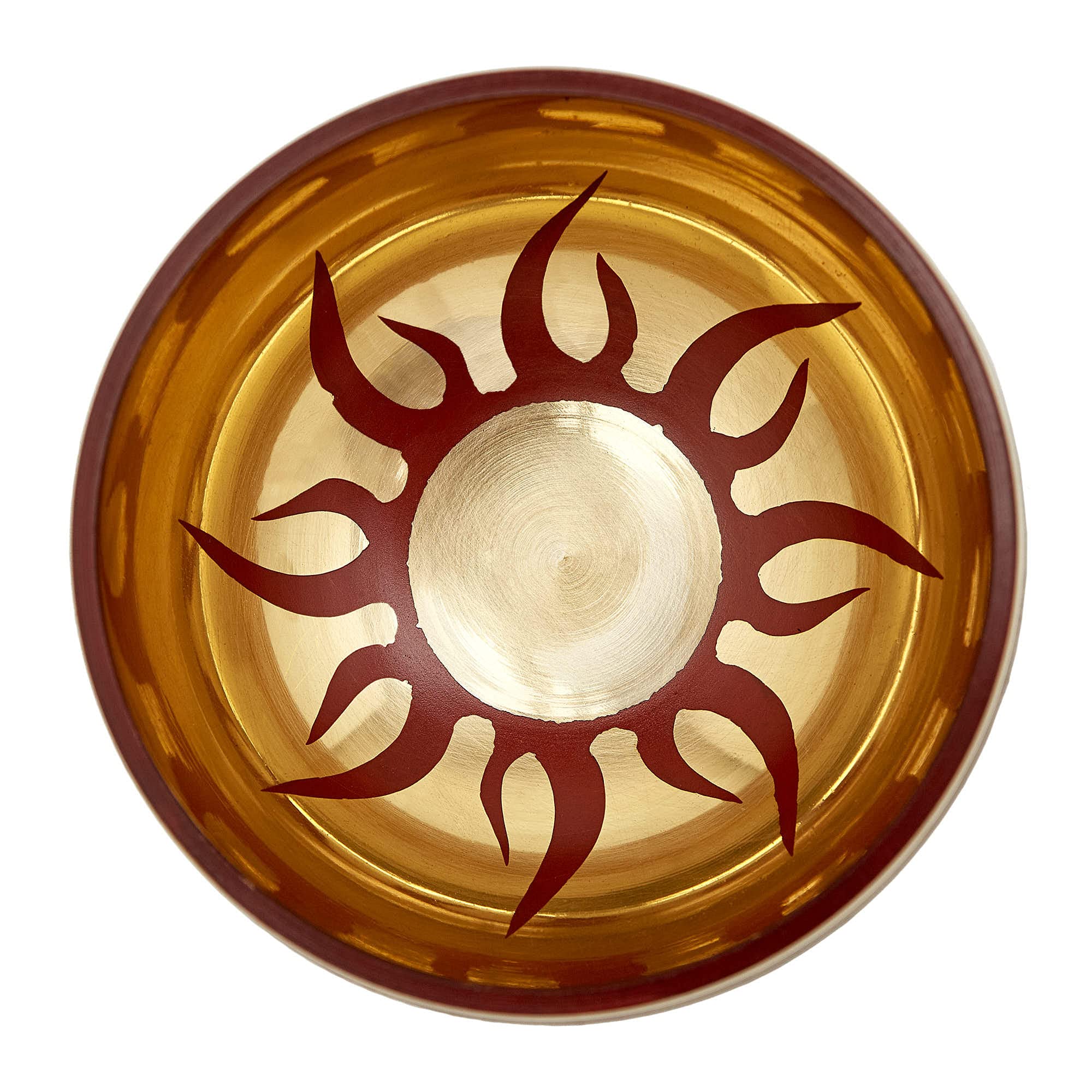 Tibetan sun singing bowl - Authentic handmade bowl for meditation sound chakra healing