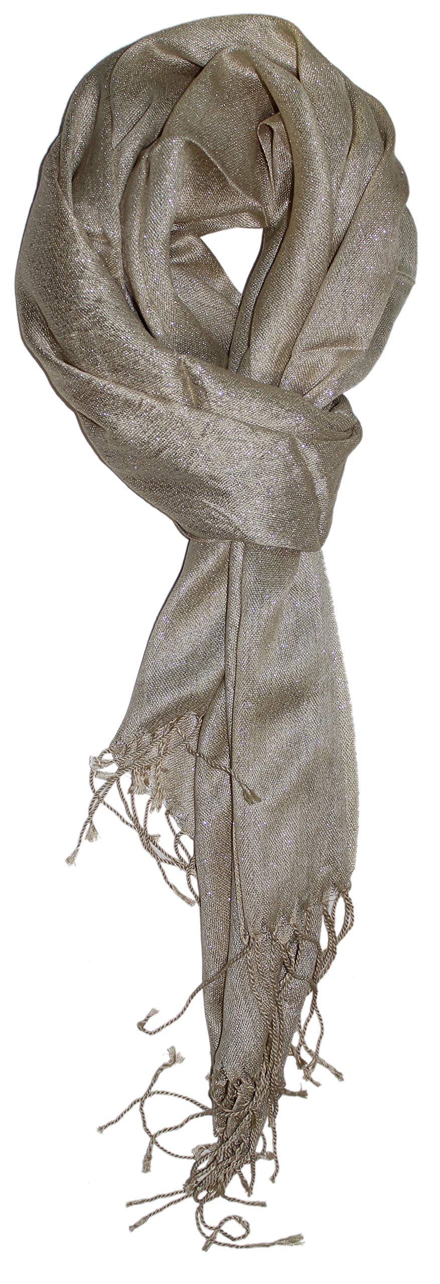 Ted and Jack - Hollywood Dreams Sparkling Metallic Scarf (Pale Gold)