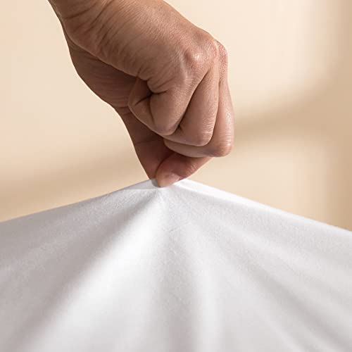 White Goose Feather Bed Pillow - 600 Thread Count 100% Cotton, Medium Firm,Soft Support (Queen Size:Pack of 2)
