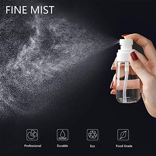 YAMYONE Spray Bottle Travel Size, 2Pcs 60ml/2oz Fine Mist Hair spray Bottle, Makeup Face Refillable Travel Containers for Essential Oils, Perfume, Toners, Alcohol, Suitable for liquid Cosmetics