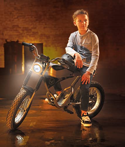 VIRO Rides Cafe Racer 25.2 V, Motorized Electric Mini-Bike with Parent-Controlled Max Speed for Ages 8+